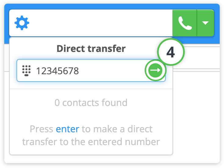 Direct transfer with softphone