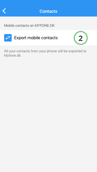 How do I import mobile contacts to Myfone?