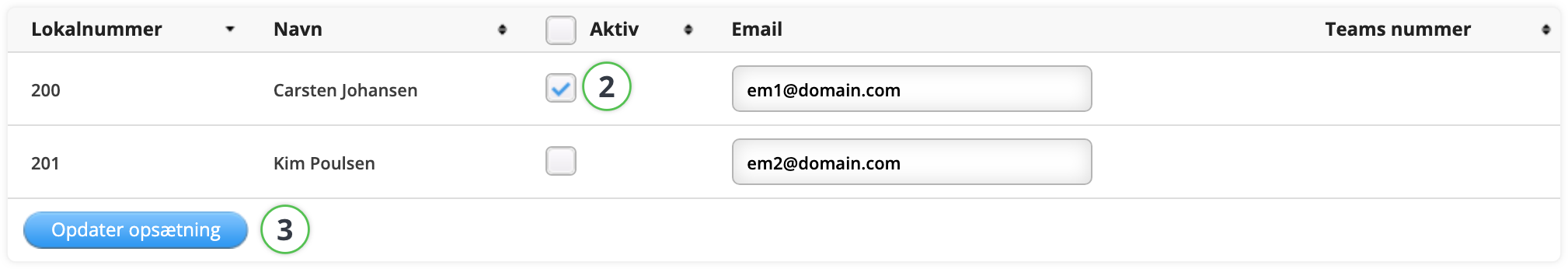 How do I set up Teams call functionality?