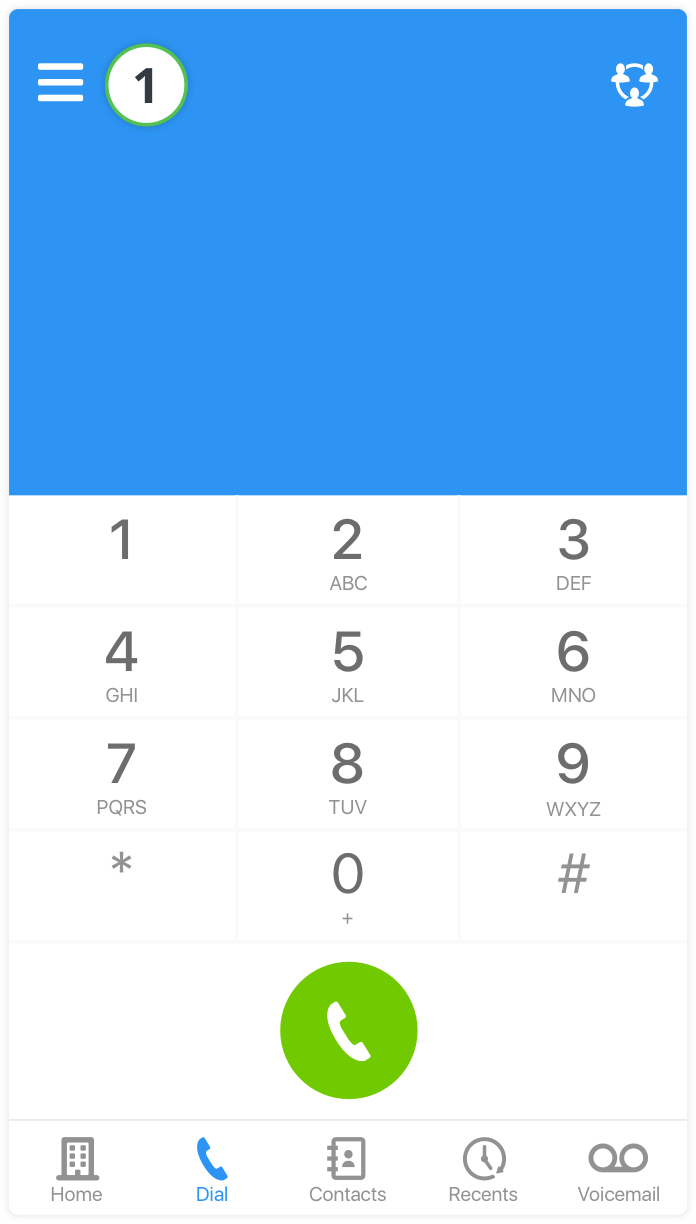 Conference call in the Myfone App